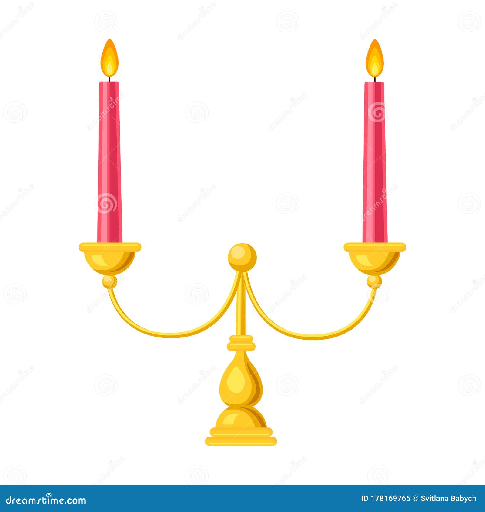 Candelabra Vector Icon.Cartoon Vector Icon Isolated on White Background ...