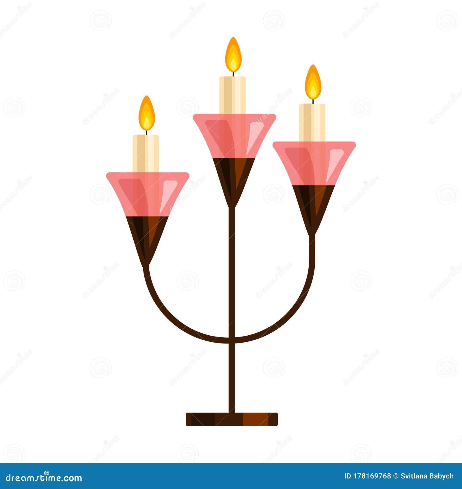 Candelabra Vector Icon.Cartoon Vector Icon Isolated on White Background ...