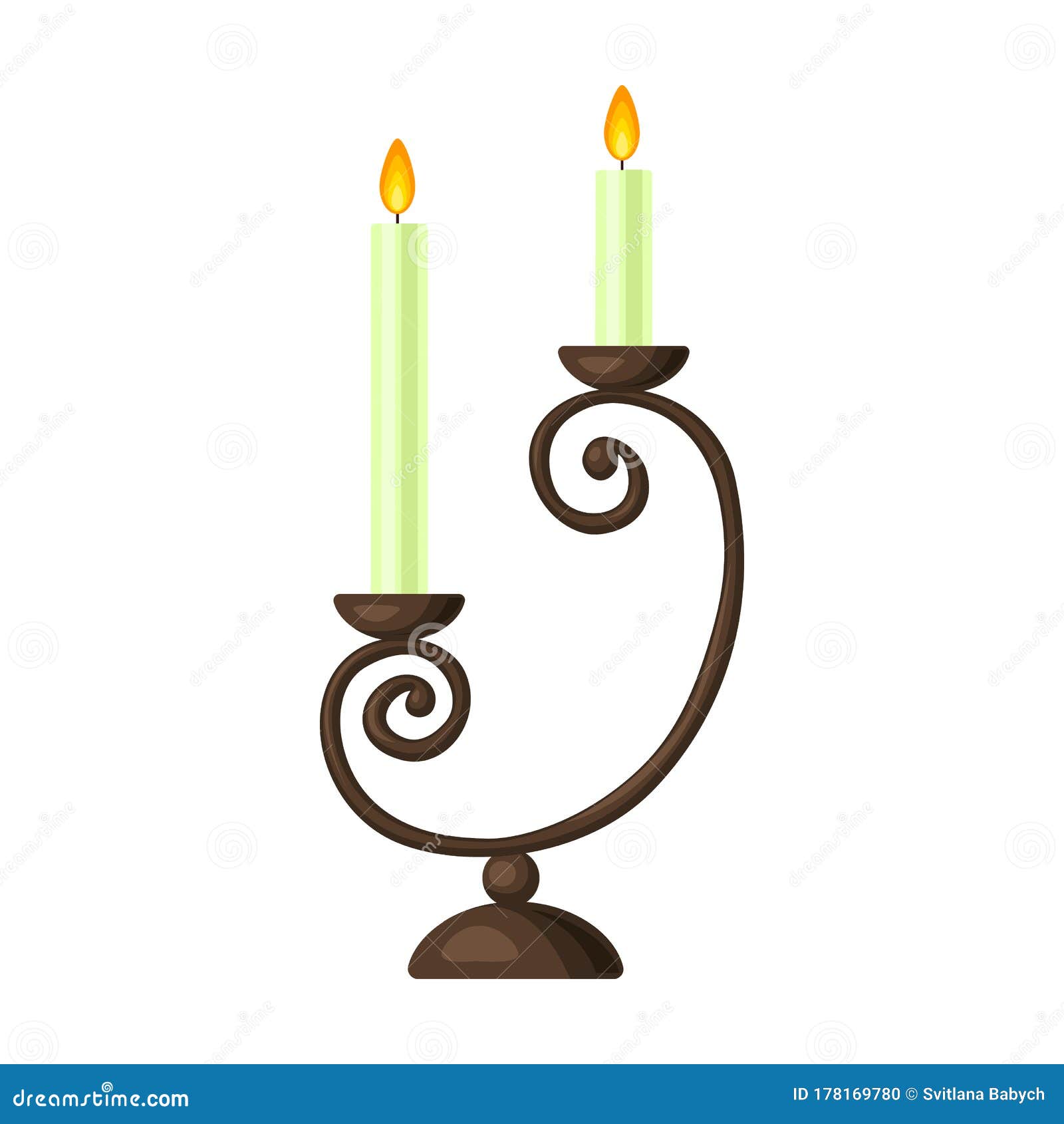 Candelabra Vector Icon.Cartoon Vector Icon Isolated on White Background ...