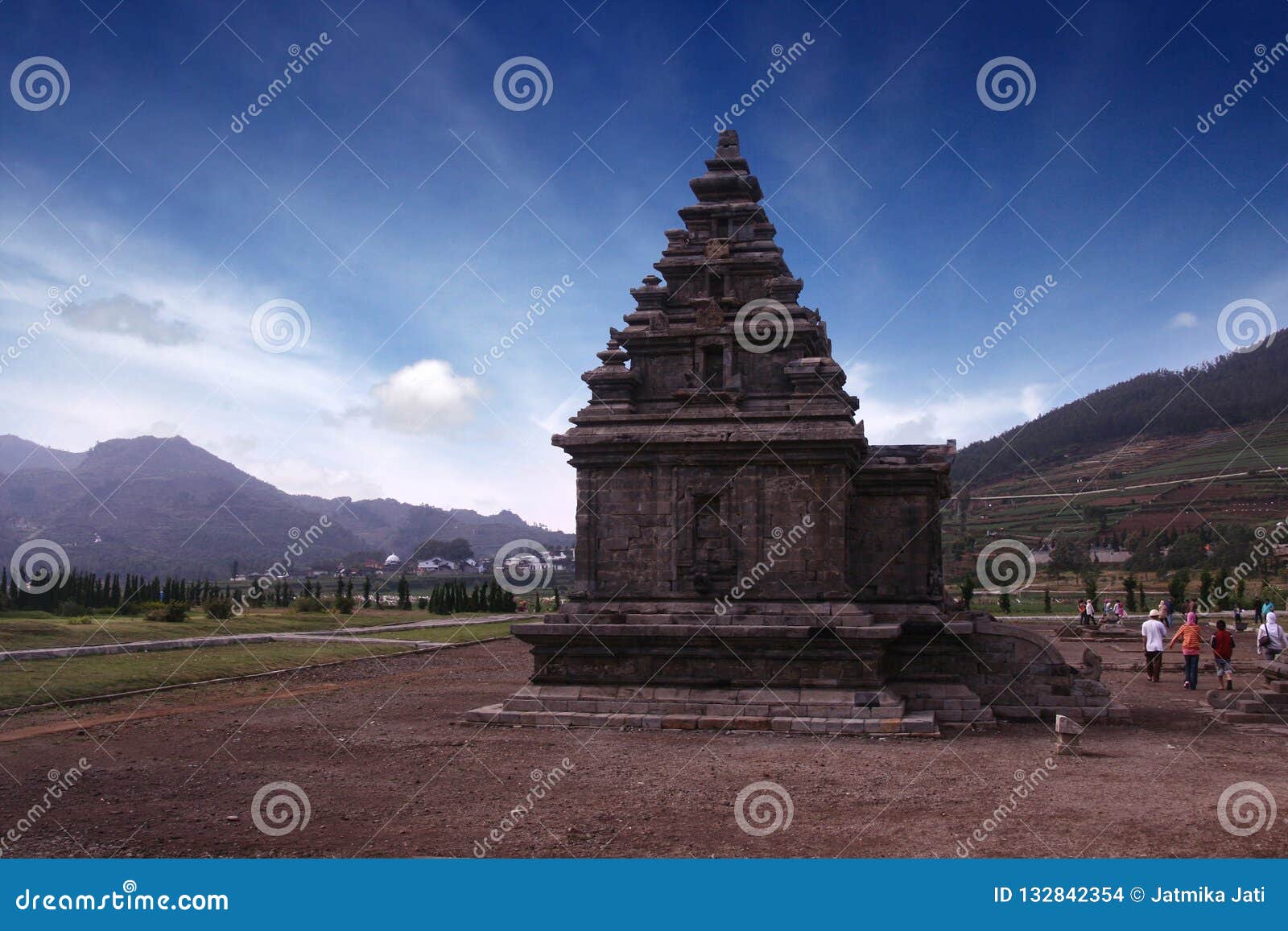 Candi Arjuna Temple At Sunrise, Java, Indonesia Stock Photo ...