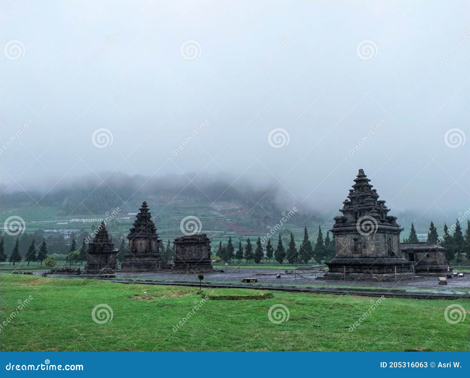 Candi Arjuna Temple, Central Java, Showing Ancient Architecture With ...