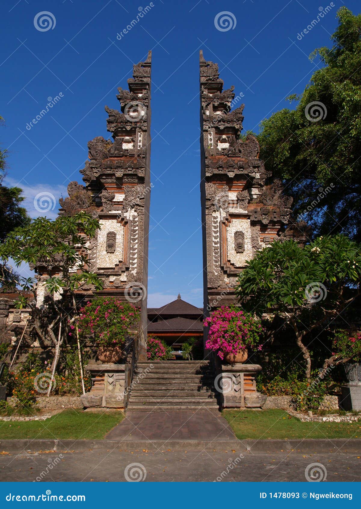 Candi Bentar stock image. Image of paradise, holiday, bali - 1478093