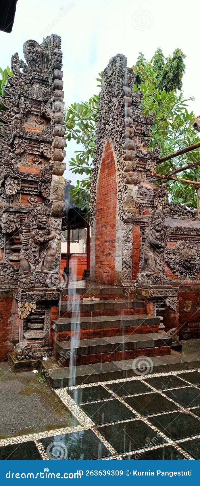 Candi Bentar Gate stock image. Image of ruins, shrine - 263639309