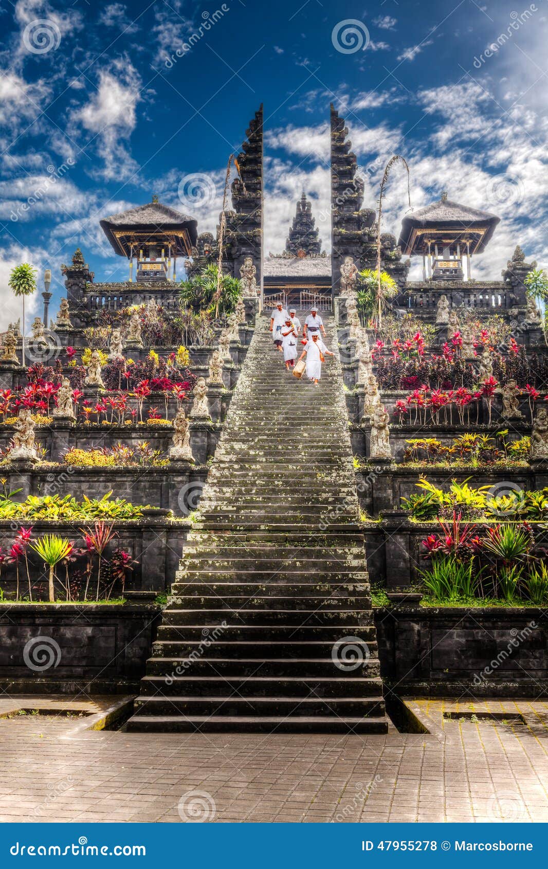 Candi Bentar Temple From Crater Of Mount Bromo Editorial Photo ...