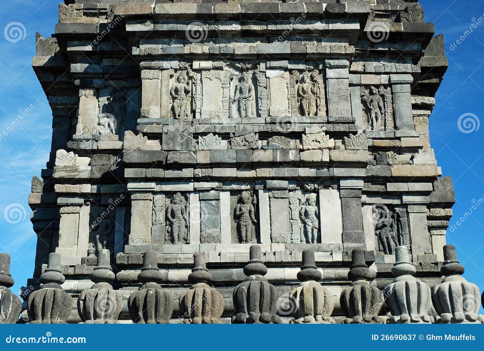 Candi Prambanan - Detail Des Hinduistischen Tempels - Java Stockbild ...