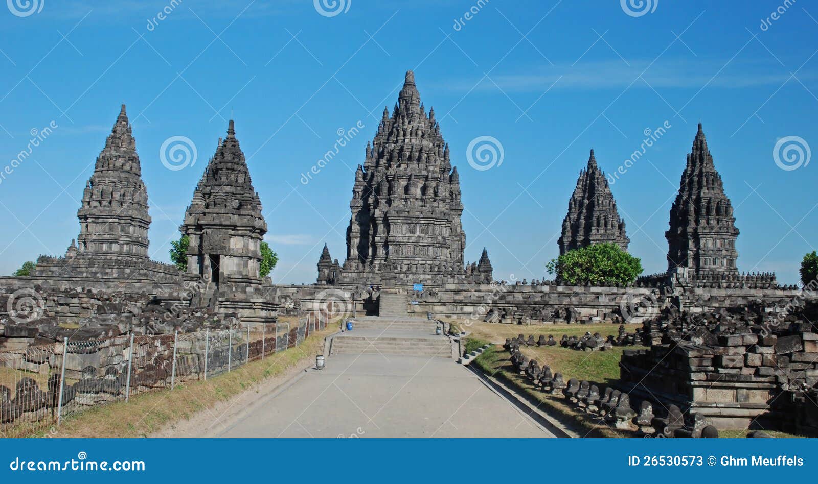 Candi Prambanan - Hindu Temple Compound - Java Stock Image - Image of ...