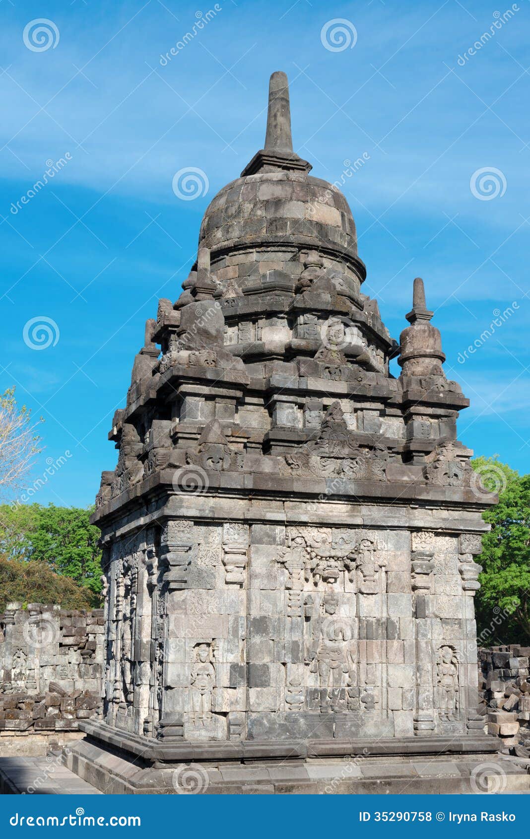 Candi Sewu Buddhist Complex in Java, Indonesia Stock Photo - Image of ...