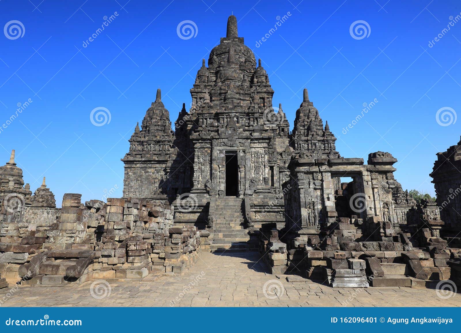 The Candi Sewu a Huge Temple Complex Near Prambanan Temple Stock Image ...