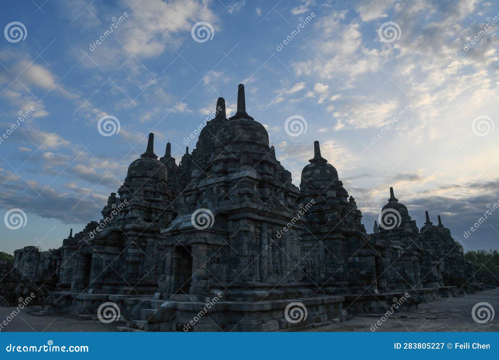 Candi Sewu, Part of Prambanan Hindu Temple in Sunset, Java, Indonesia ...