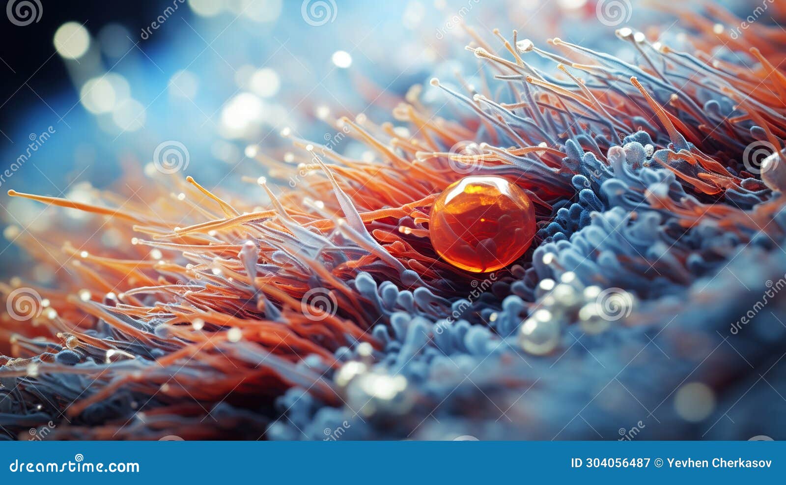 Candida and Bacteria Colonies Under a Microscope. Generative AI Stock ...