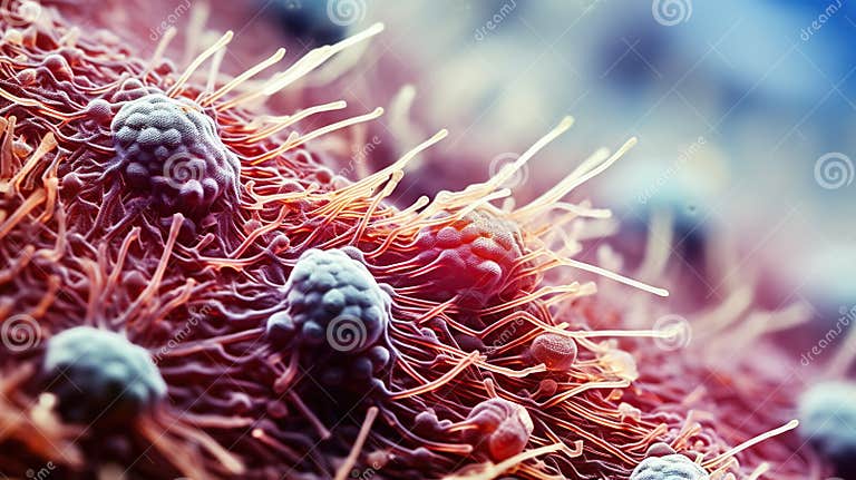 Candida and Bacteria Colonies Under a Microscope. Generative AI Stock ...