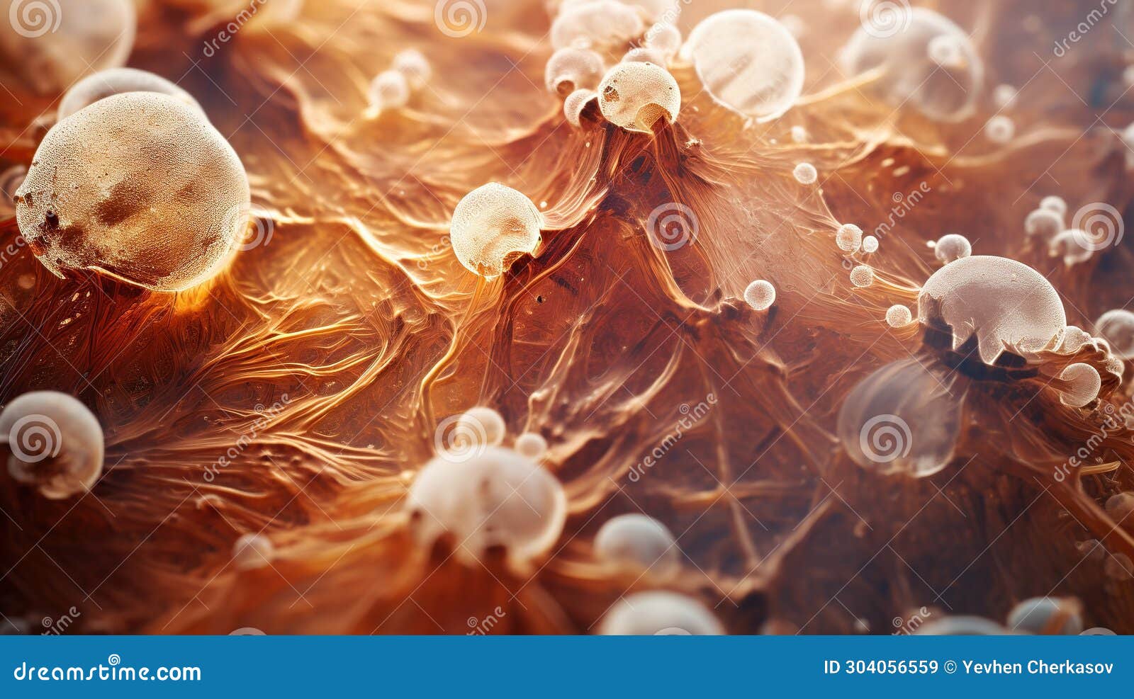 Candida and Bacteria Colonies Under a Microscope. Generative AI Stock ...