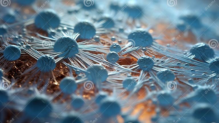 Candida and Bacteria Colonies Under a Microscope. Generative AI Stock ...