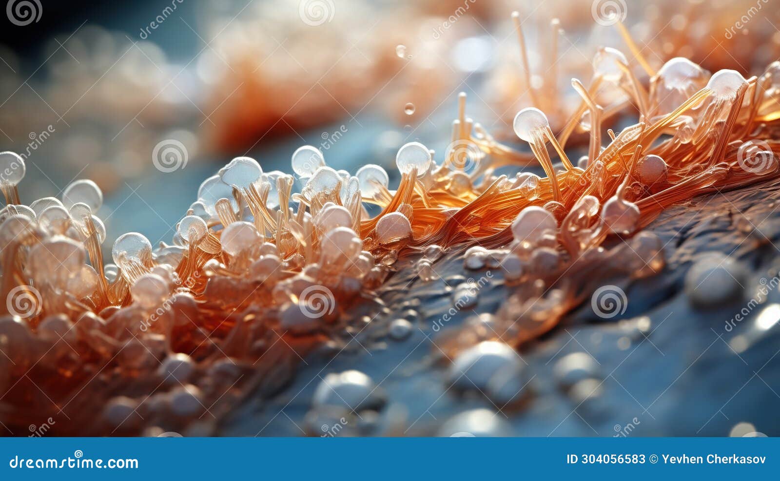 Candida and Bacteria Colonies Under a Microscope. Generative AI Stock ...