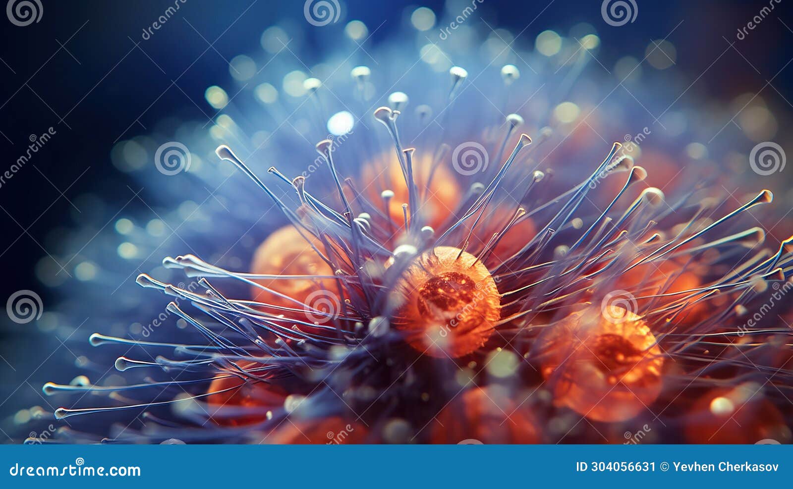 Candida and Bacteria Colonies Under a Microscope. Generative AI Stock ...