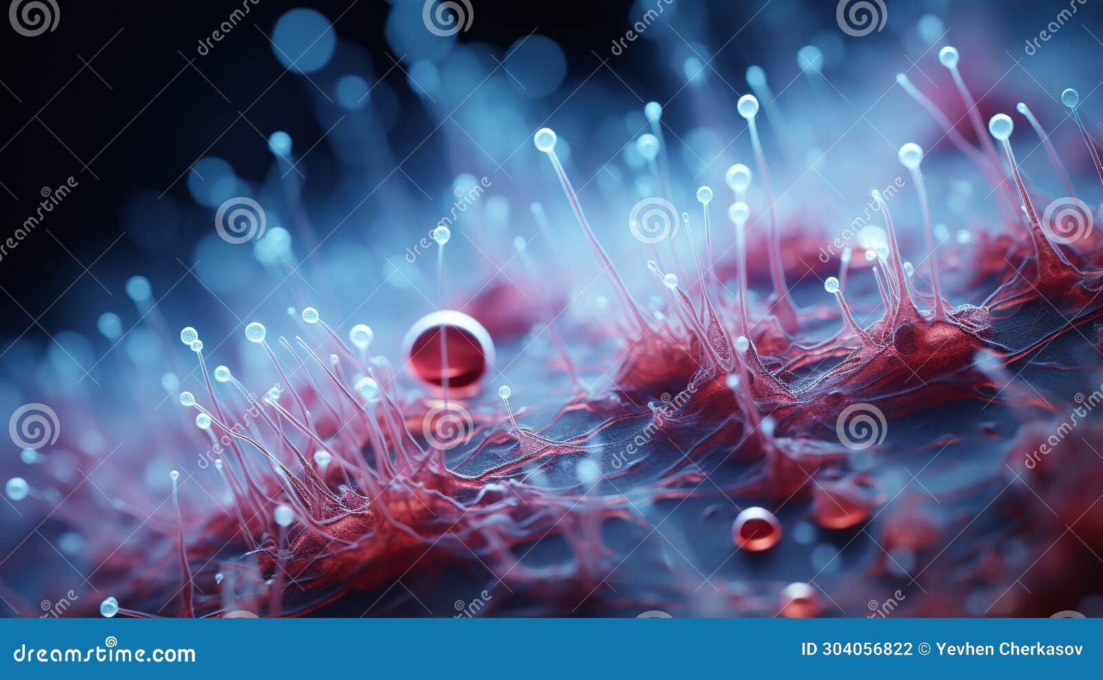 Candida and Bacteria Colonies Under a Microscope. Generative AI Stock ...