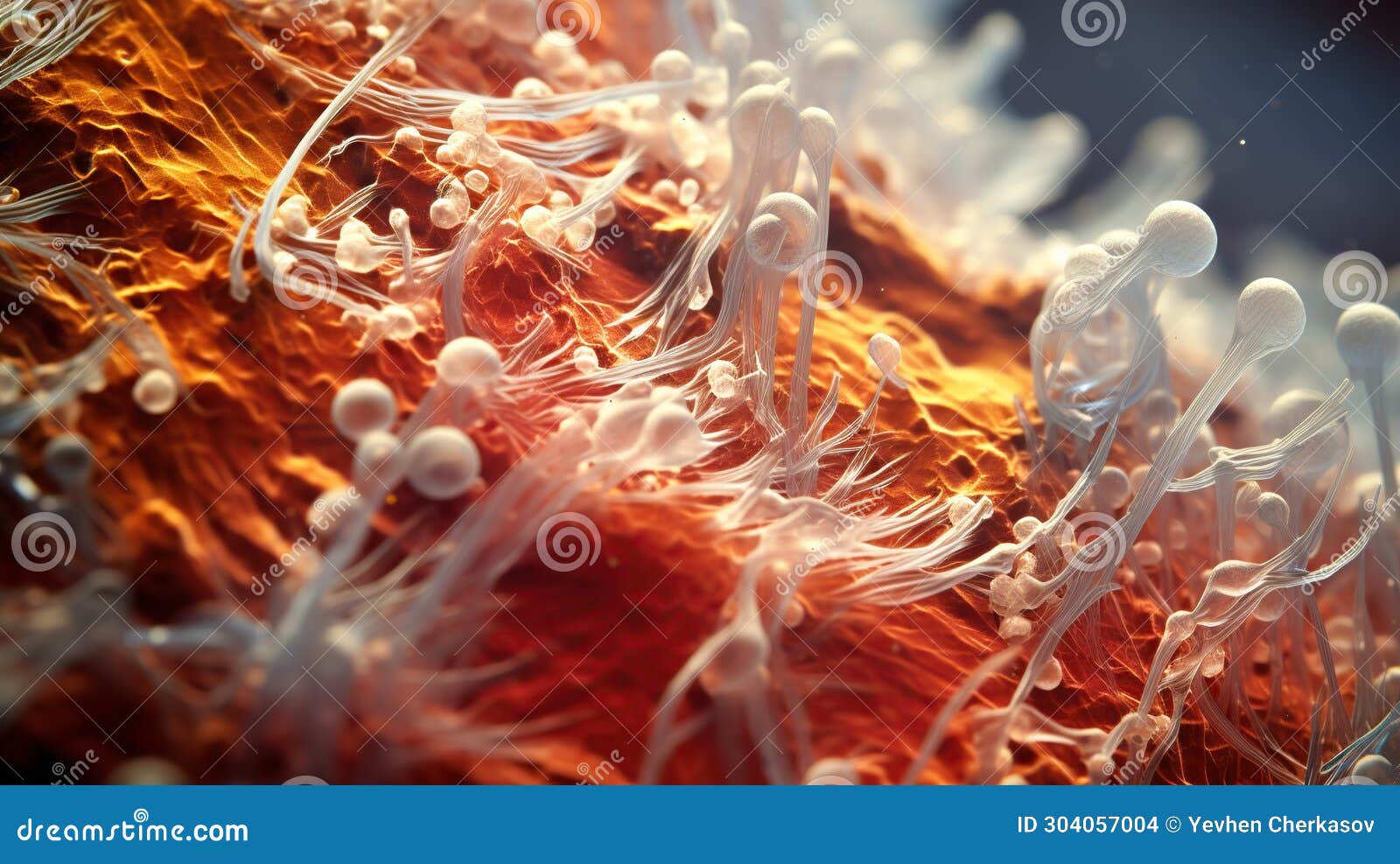 Candida and Bacteria Colonies Under a Microscope. Generative AI Stock ...