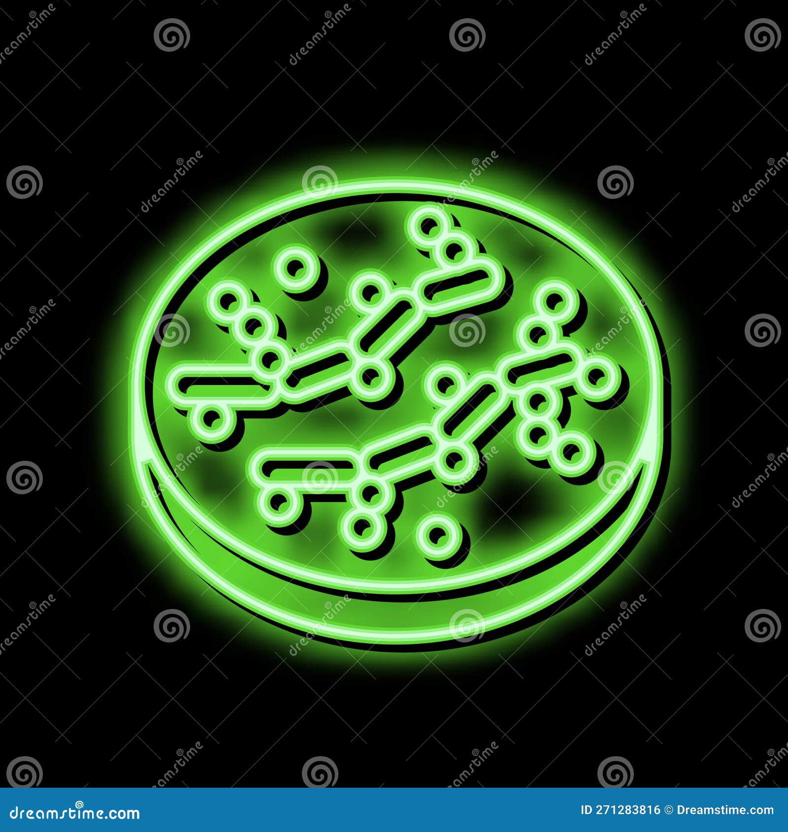 Candida Bacteria Neon Glow Icon Illustration Stock Vector ...