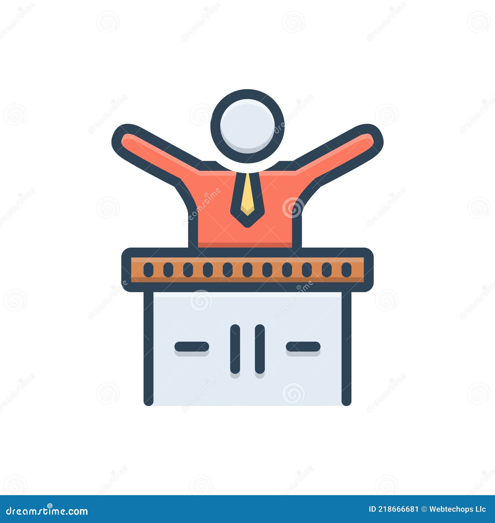 Color Illustration Icon for Candidacy, Candidature and Employee Stock ...