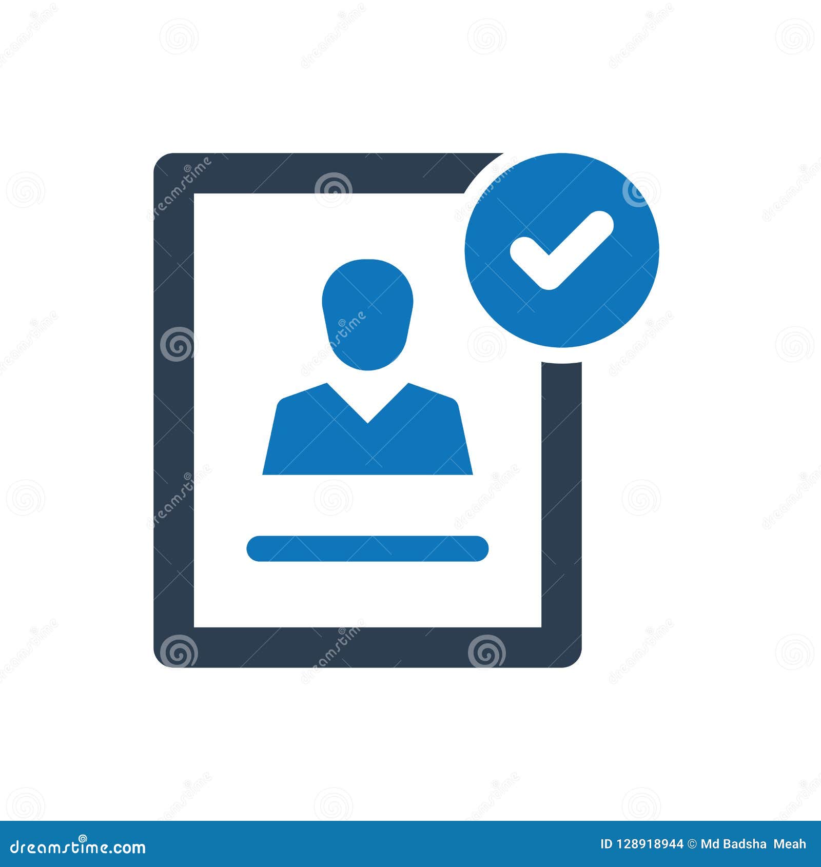 Candidate Approval Icon stock vector. Illustration of application ...