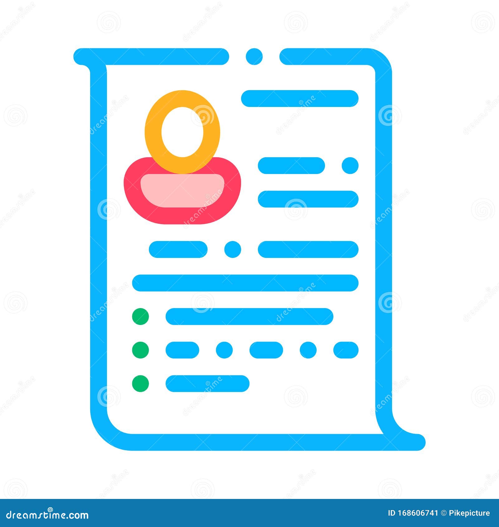 Candidate Curriculum Vitae CV Worksheet Vector Stock Vector ...