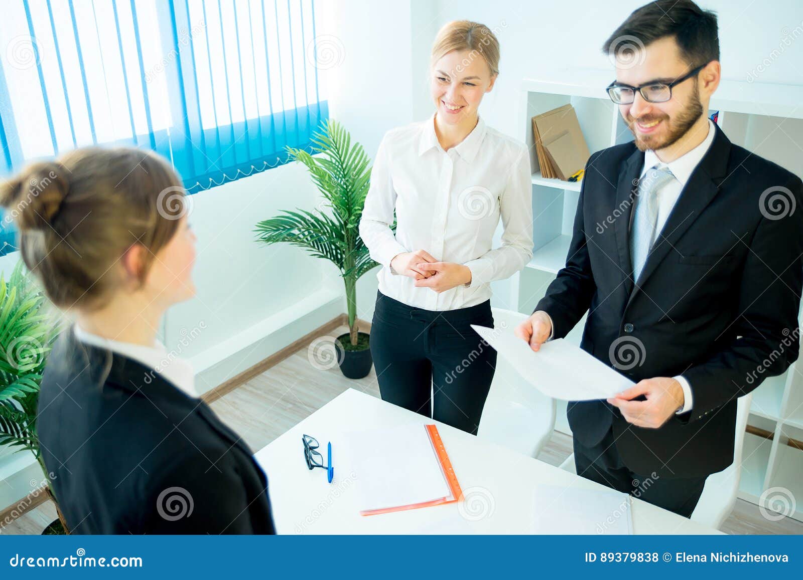 Candidate Handing Over a Resume Stock Photo - Image of resume ...