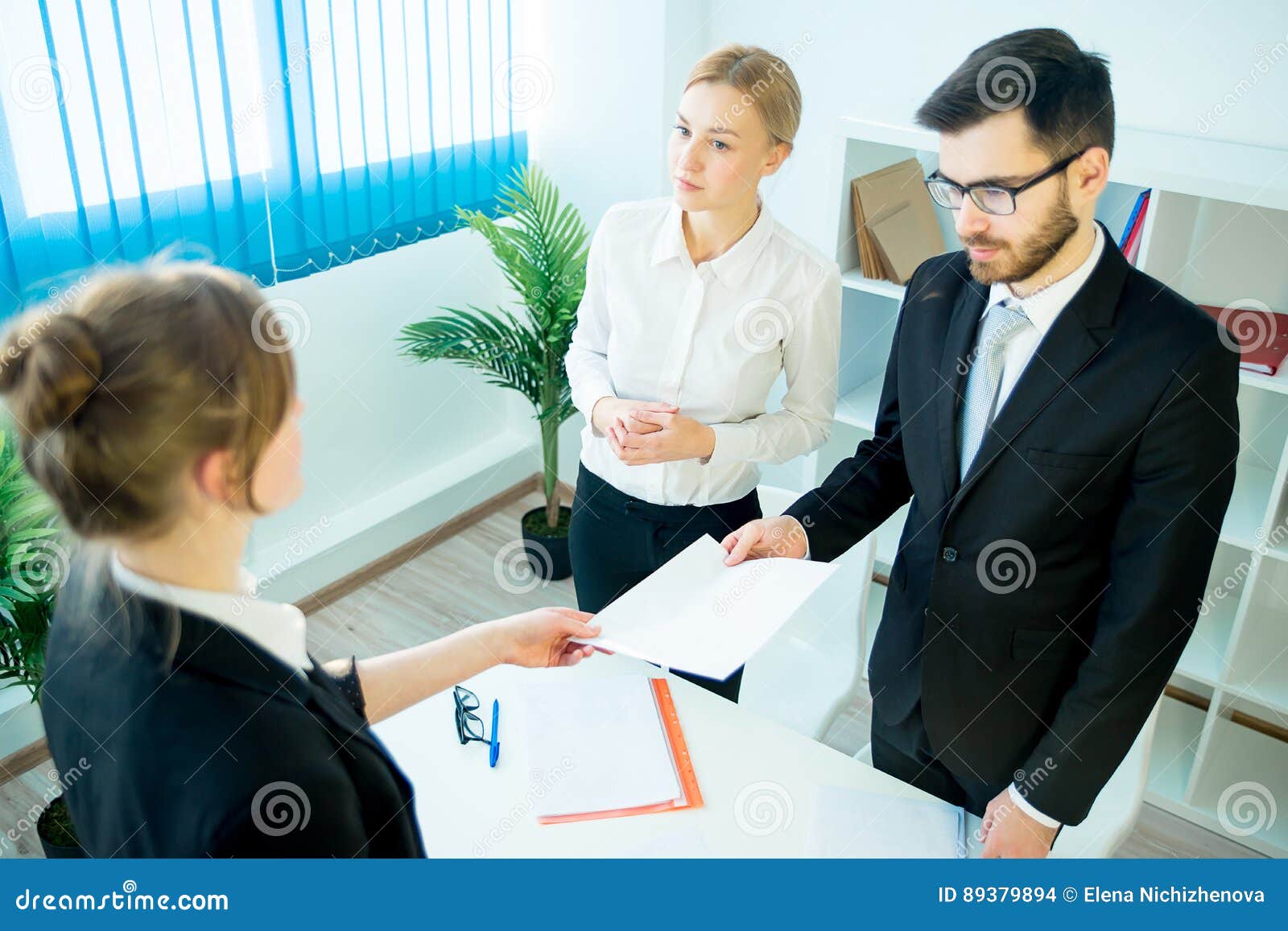 Candidate Handing Over a Resume Stock Photo - Image of young, staff ...