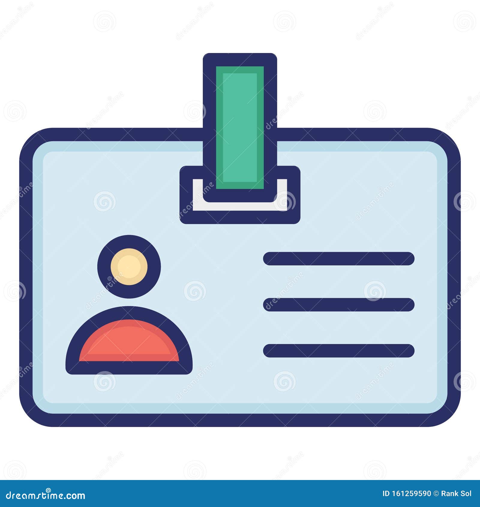 Candidate Id Card, Employee Card Isolated Vector Icon that Can Be ...