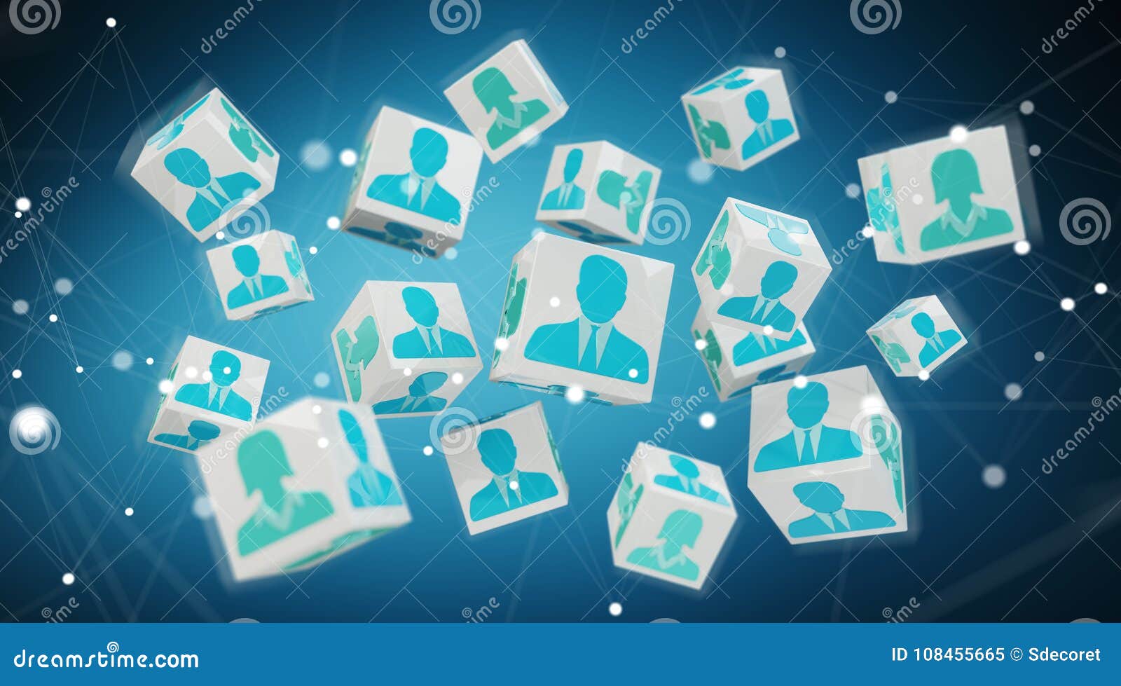 Candidate for a Job Cube Illustration 3D Rendering Stock Illustration ...