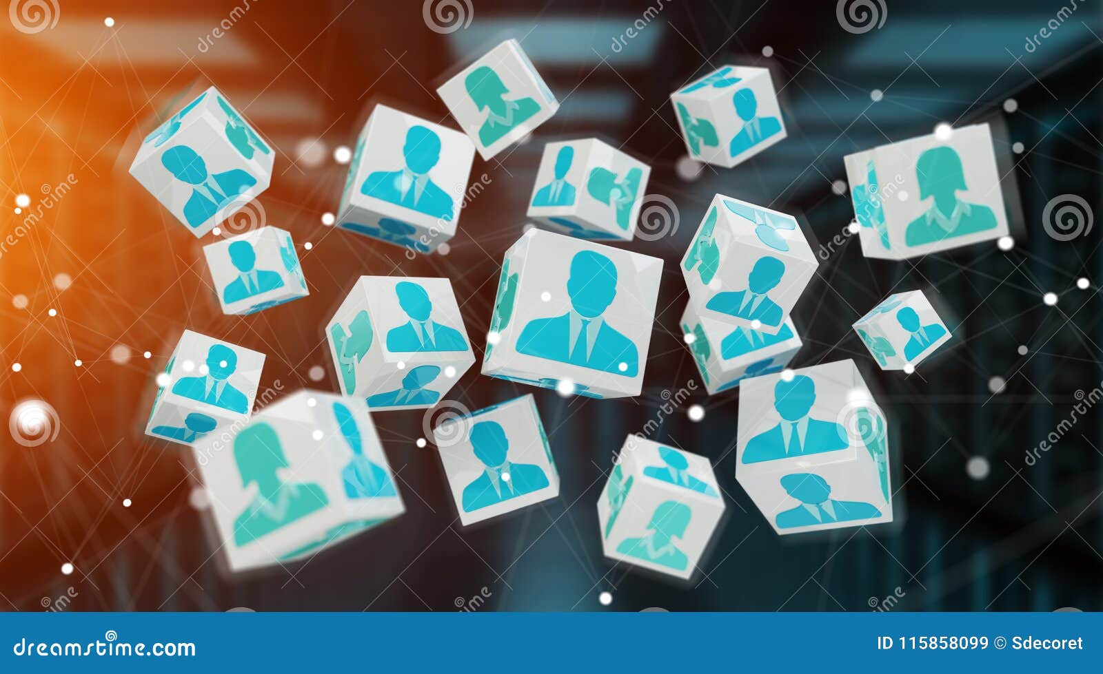 Candidate for a Job Cube Illustration 3D Rendering Stock Illustration ...