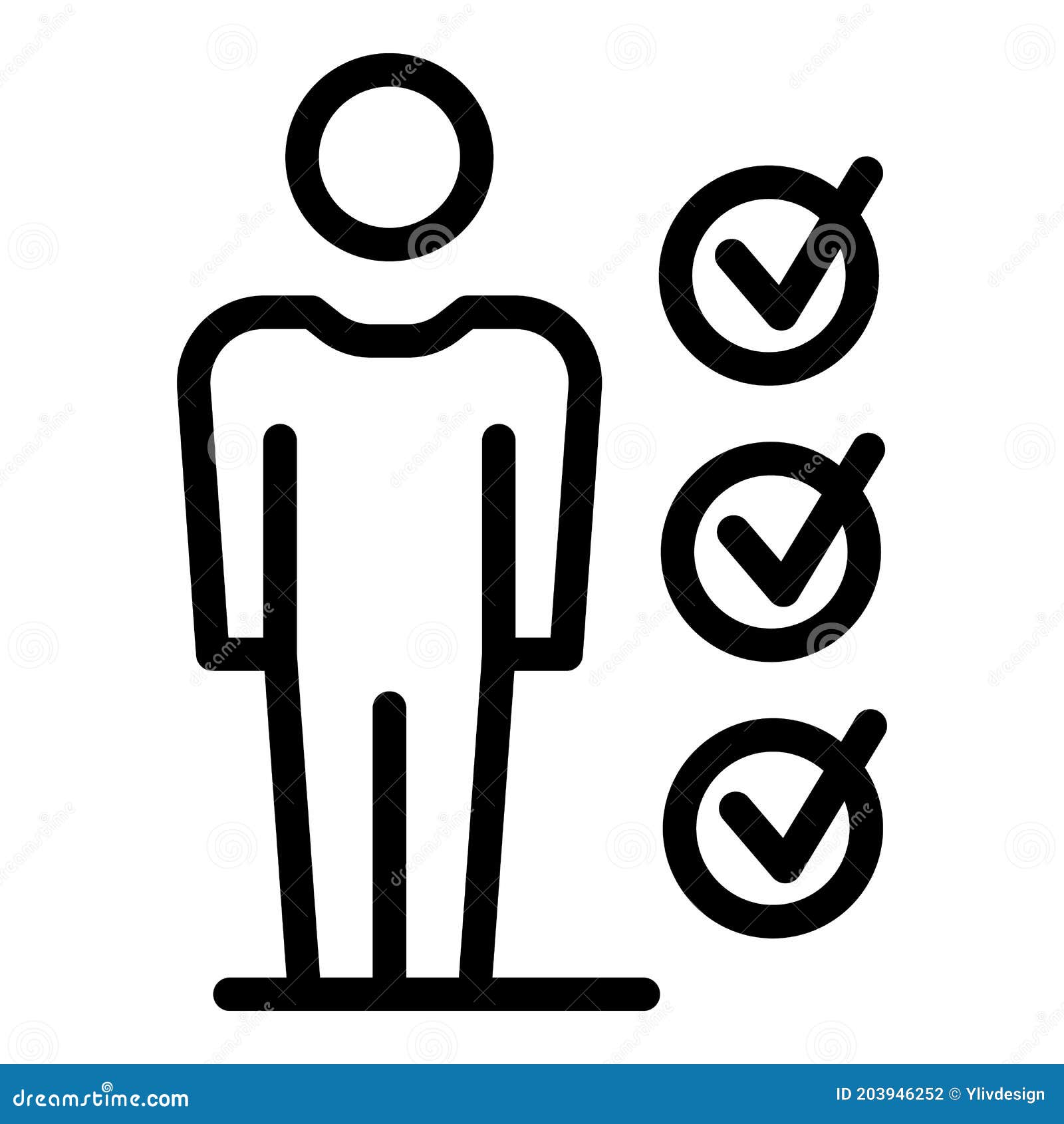 Candidate Job Icon, Outline Style Stock Vector - Illustration of ...