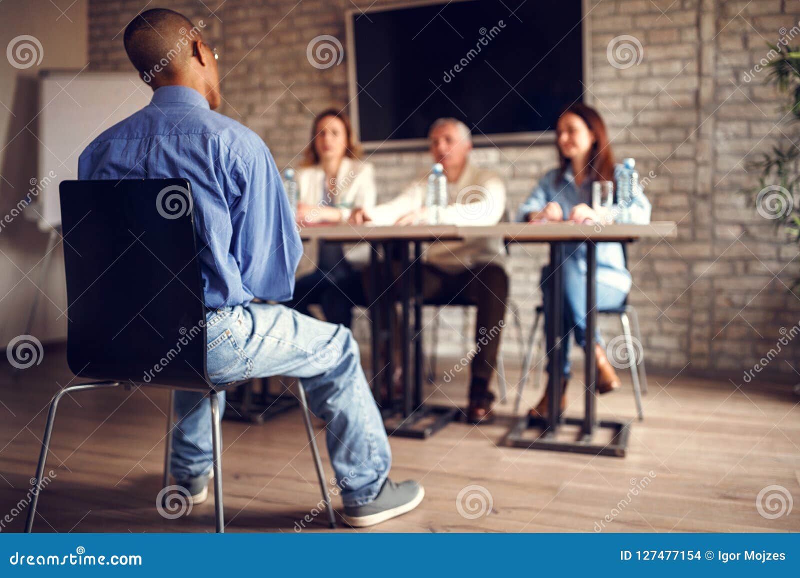 Candidate for Job Interview with Business People Team Stock Photo ...