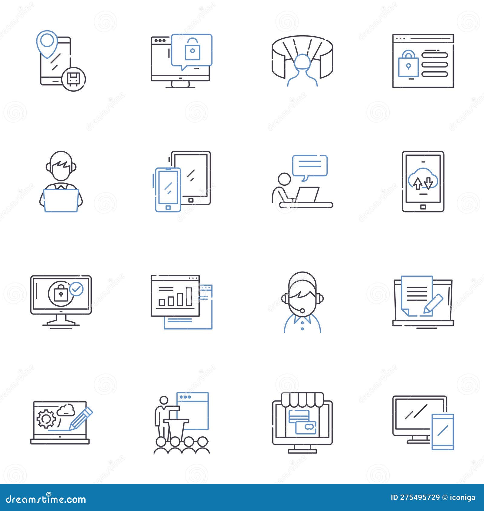 Candidate Line Icons Collection. Qualified, Experienced, Knowledgeable ...