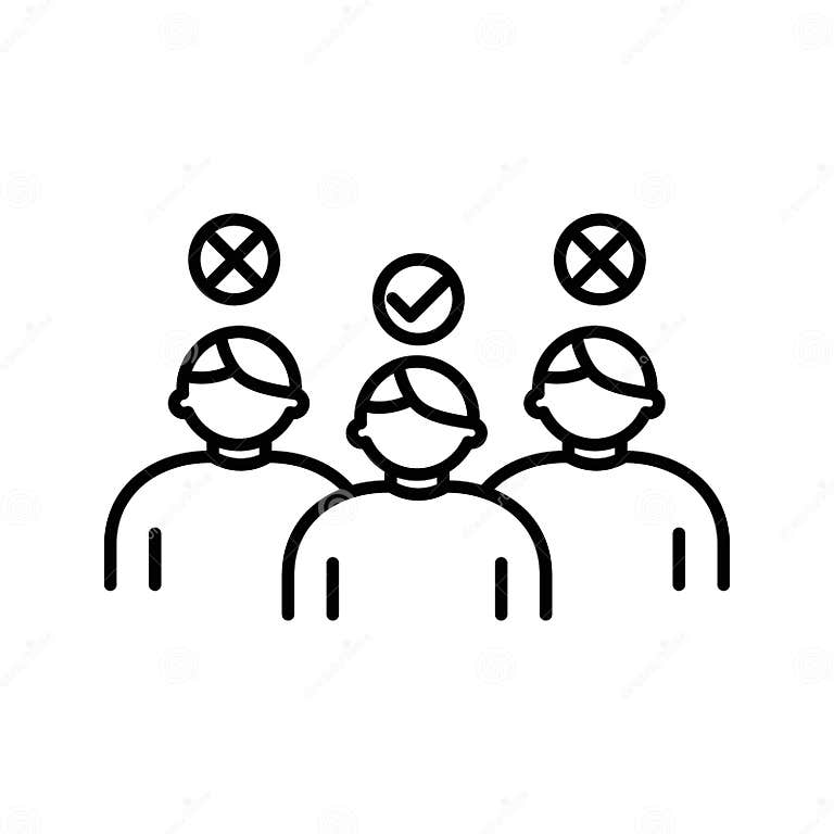 Candidate Linear Logo Mark in Black and White Stock Vector ...