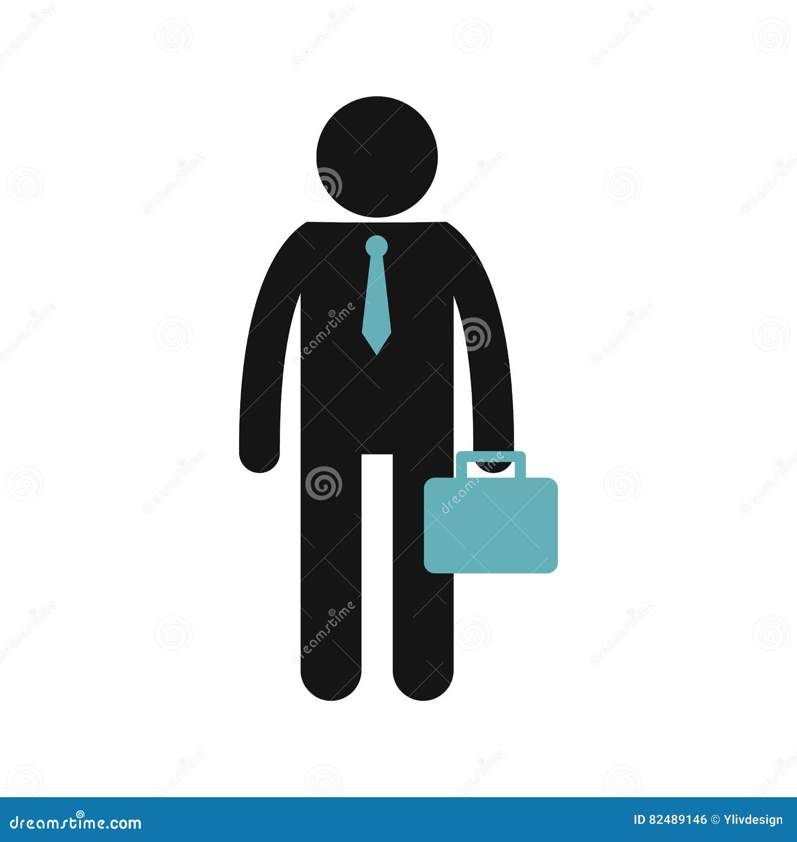 Candidate Looking for a Job Icon, Flat Style Stock Vector ...