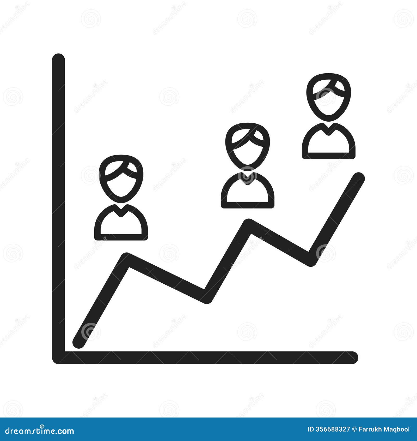 Candidate Graph Icon Vector | CartoonDealer.com #356753376
