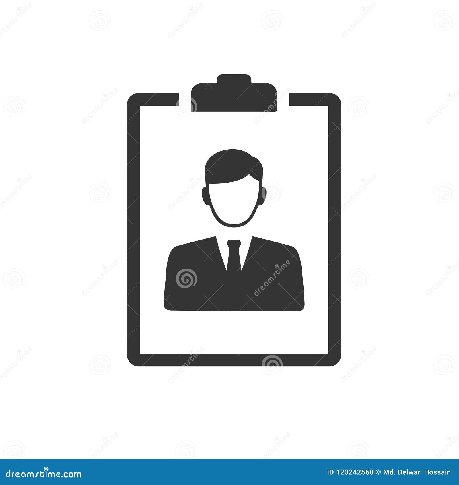 Candidate Resume Icon stock vector. Illustration of cover - 120242560