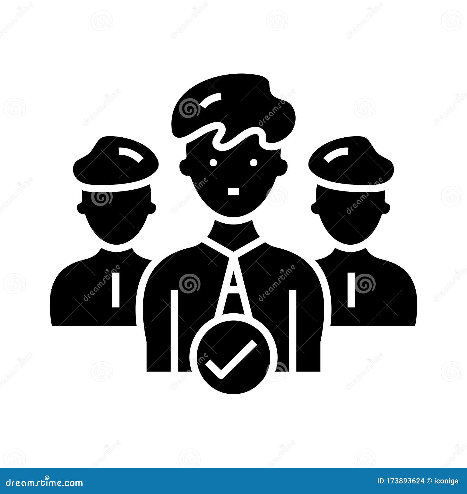 Candidate Selection Black Icon, Concept Illustration, Vector Flat ...