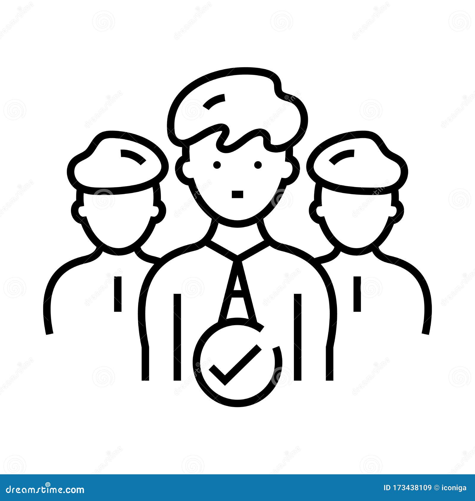 Candidate Selection Line Icon, Concept Sign, Outline Vector ...