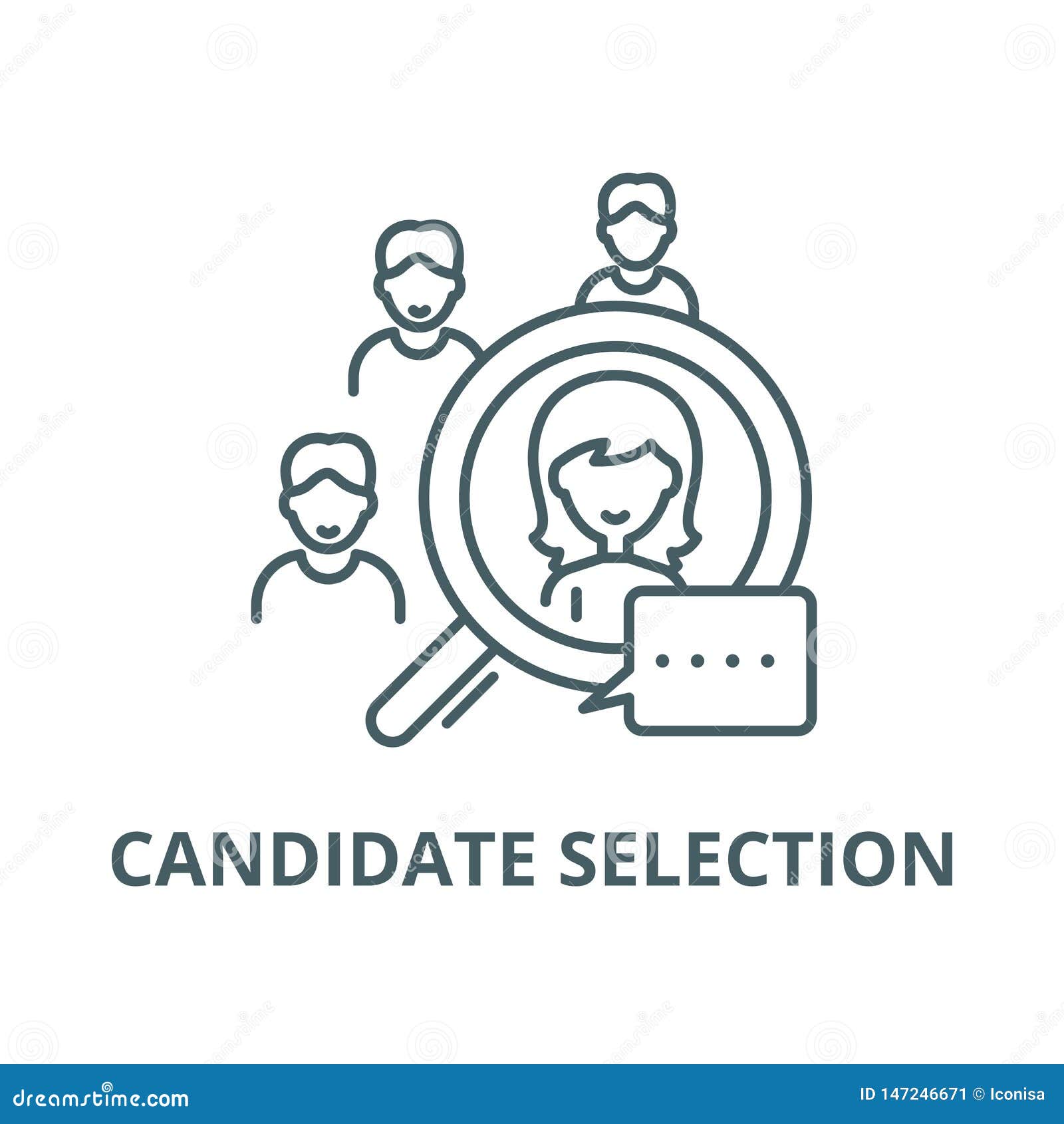 Candidate Selection Vector Line Icon, Linear Concept, Outline Sign ... Candidate Selection Vector Line Icon, Linear Concept, Outline Sign ...