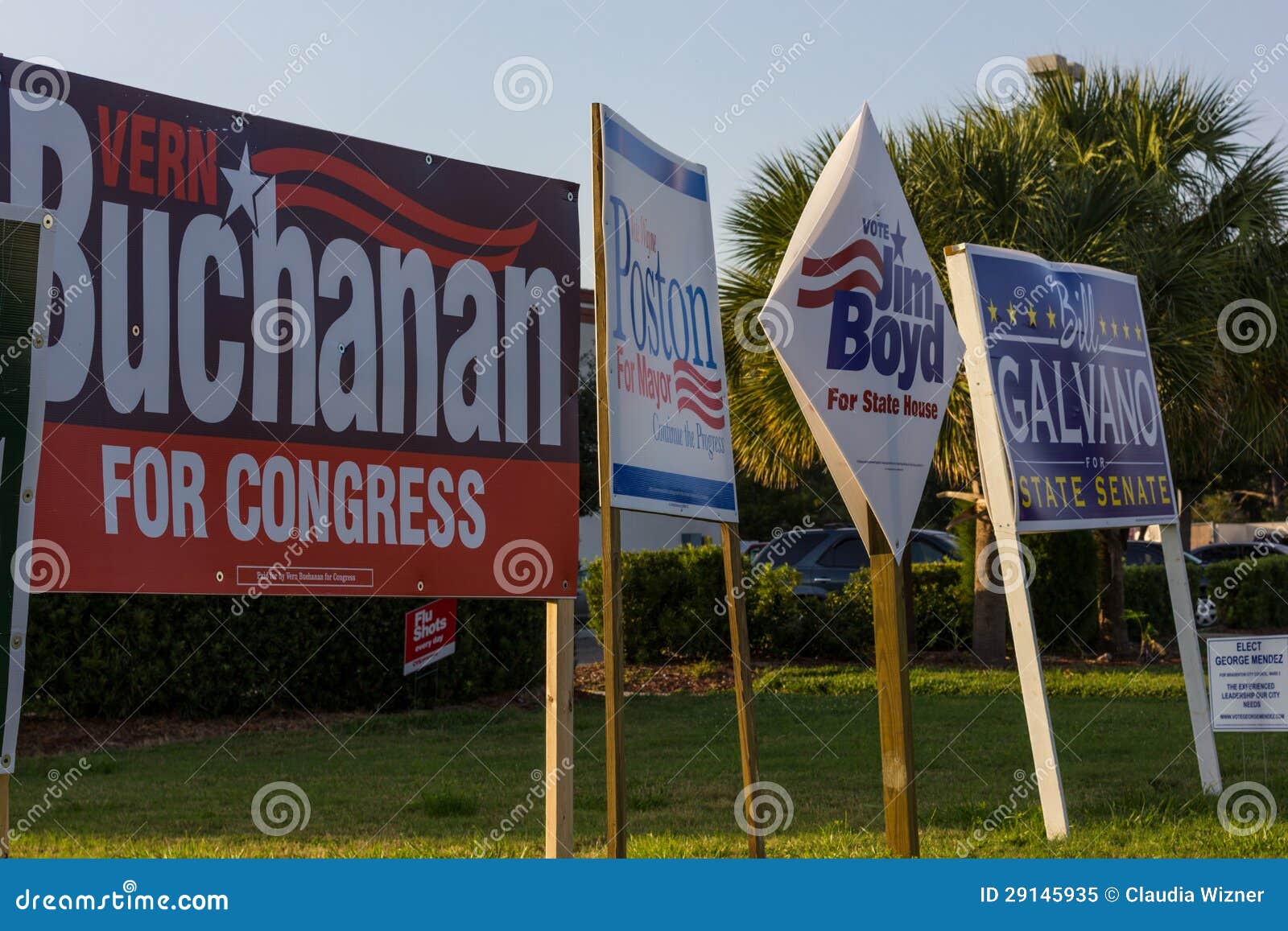 Candidate Signs on Public Corner in Advance of General Election ...
