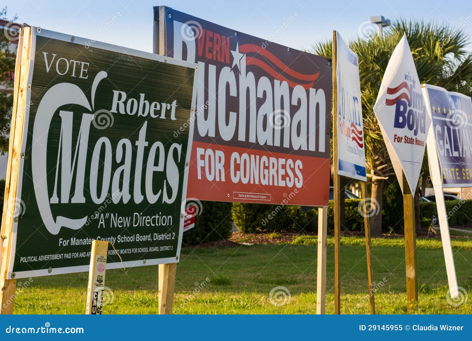 Candidate Signs on Public Corner in Advance of General Election ...