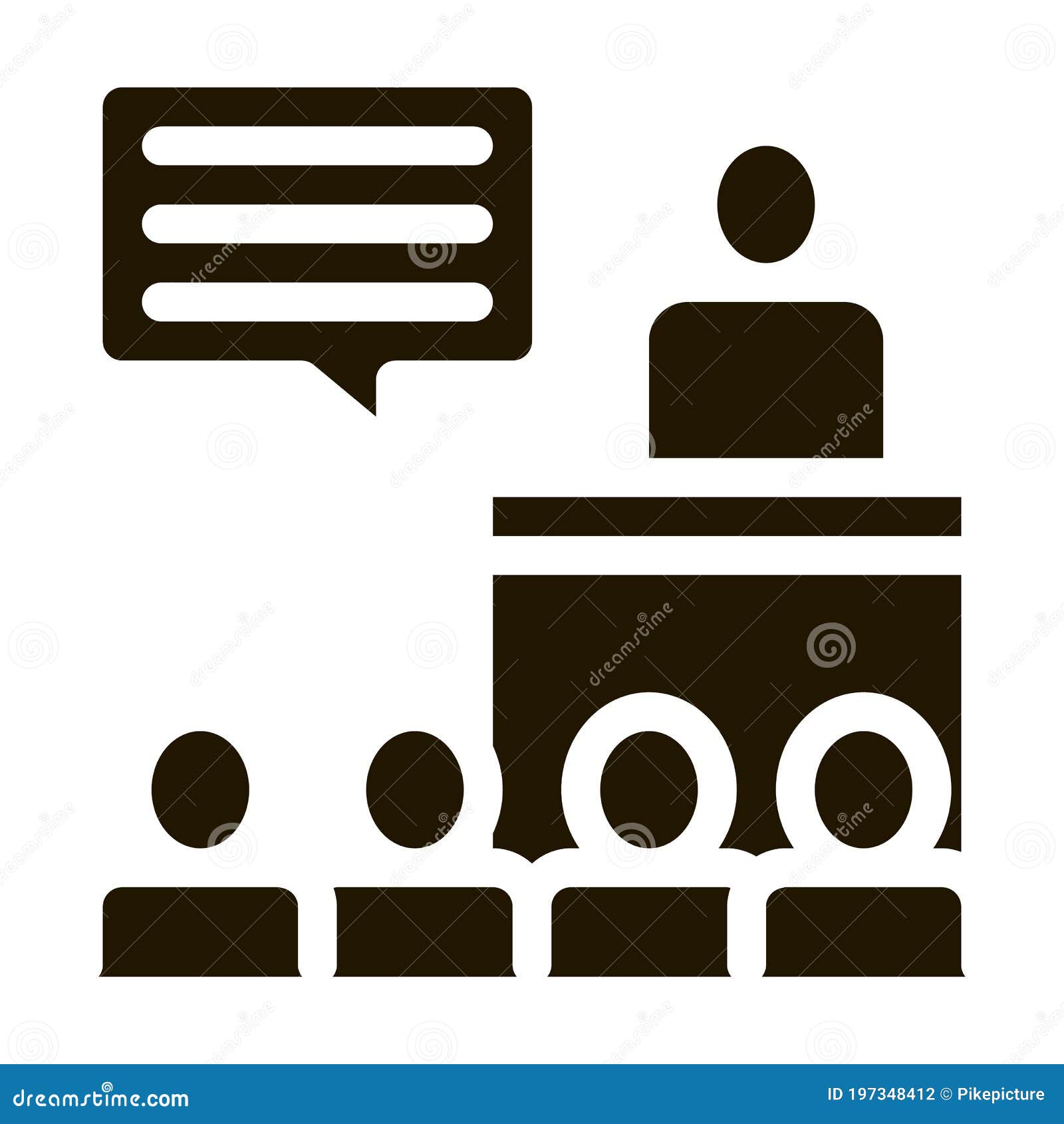 Candidate Speech Icon Vector Glyph Illustration Stock Vector ...