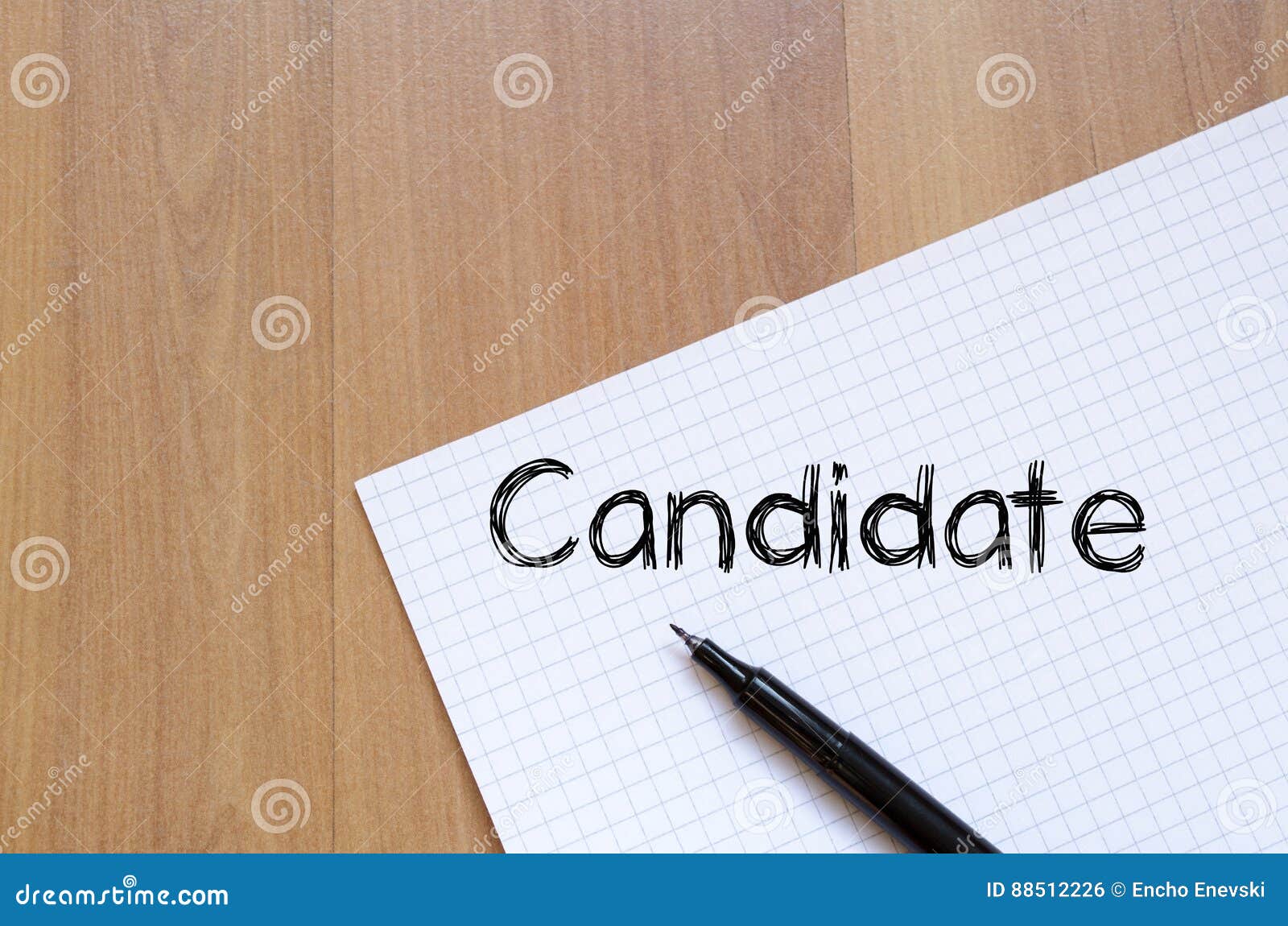 Candidate Write On Notebook Stock Photo - Image of education, interview ...
