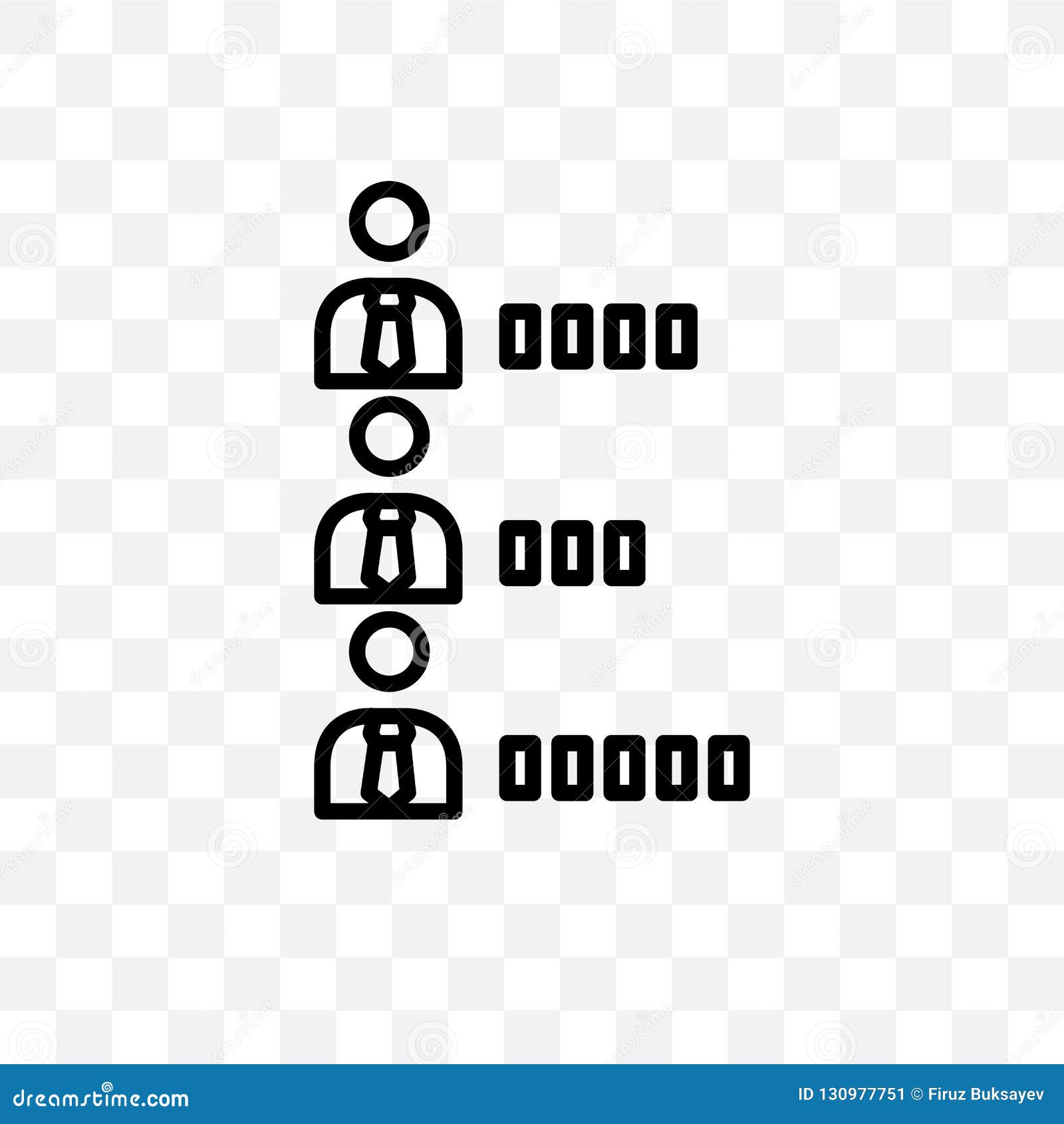 Candidates Ranking Graphic Vector Linear Icon Isolated on Transparent ...