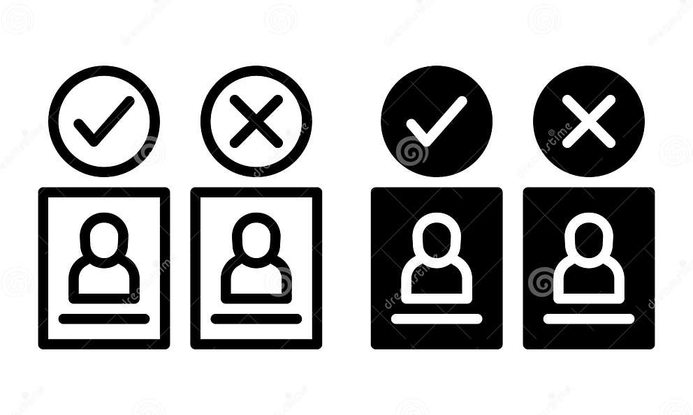 Candidates Selection Icon with Outline and Glyph Style. Stock Vector ...