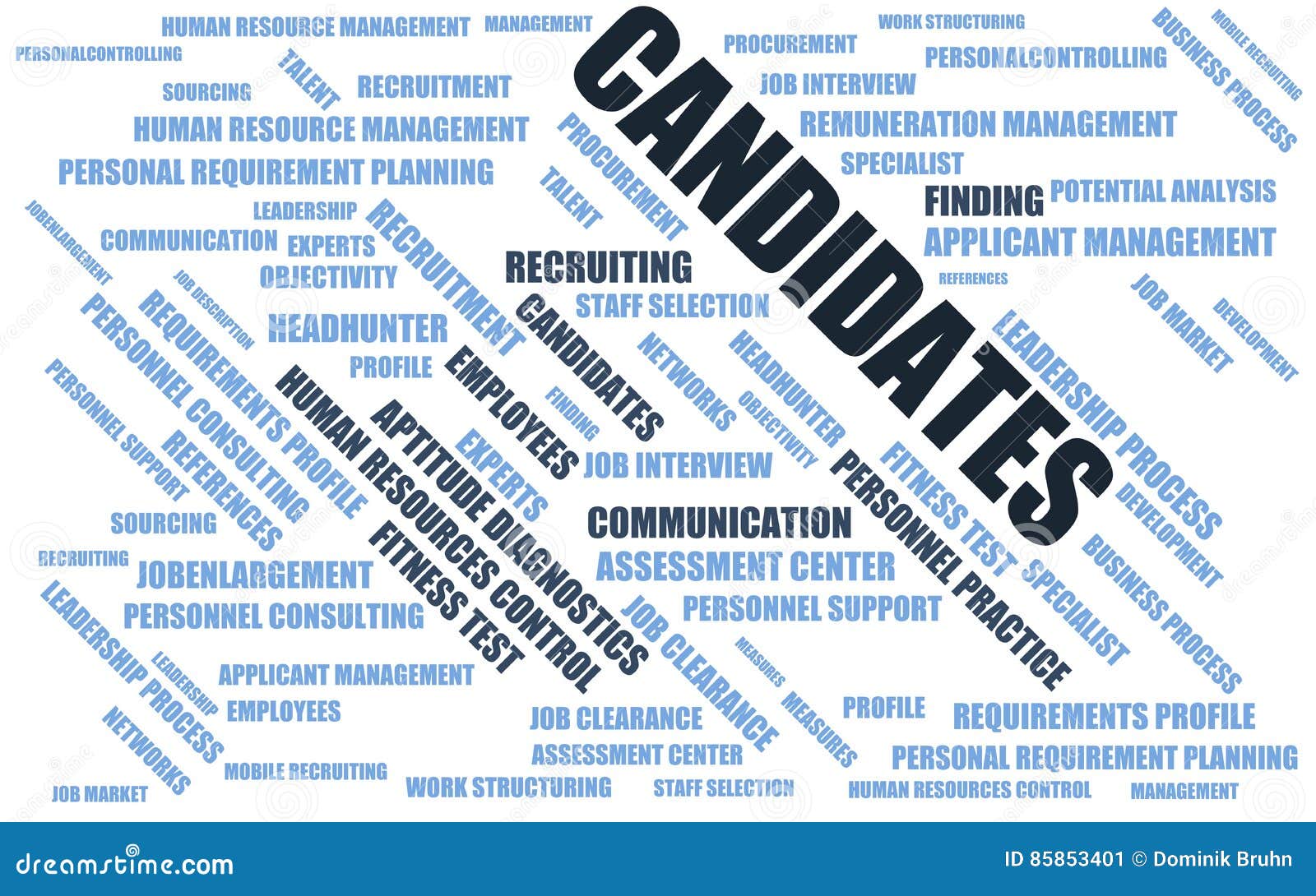Candidates - Word Cloud / Wordcloud with Terms about Recruiting Stock ...