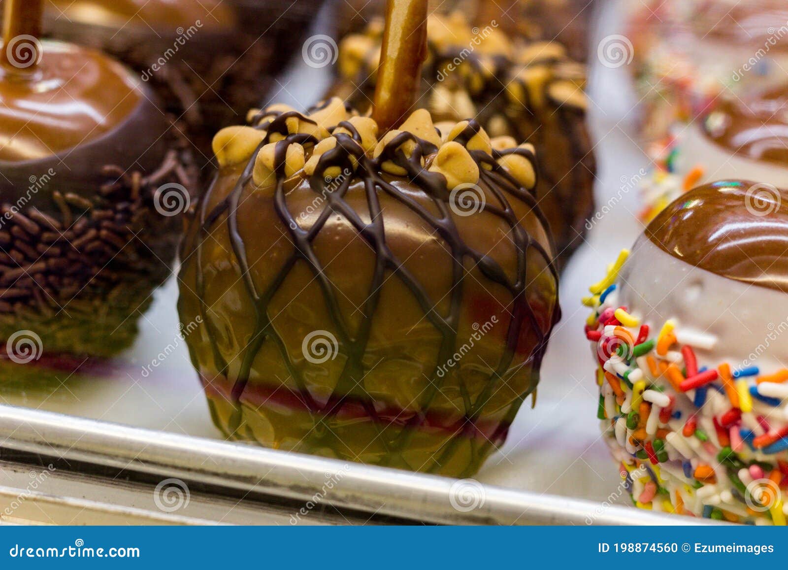 Candied Apples stock photo. Image of summer, caramelized - 198874560