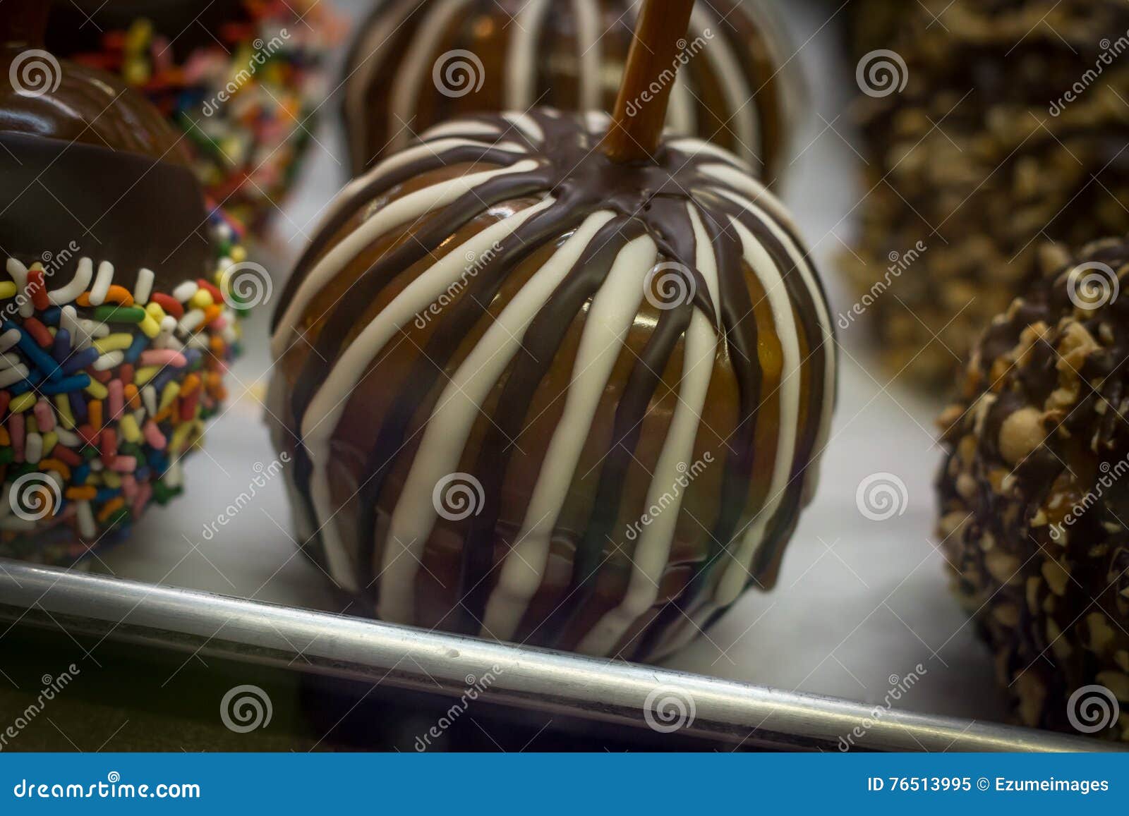 Candied Apples stock image. Image of nuts, carnival, summer - 76513995