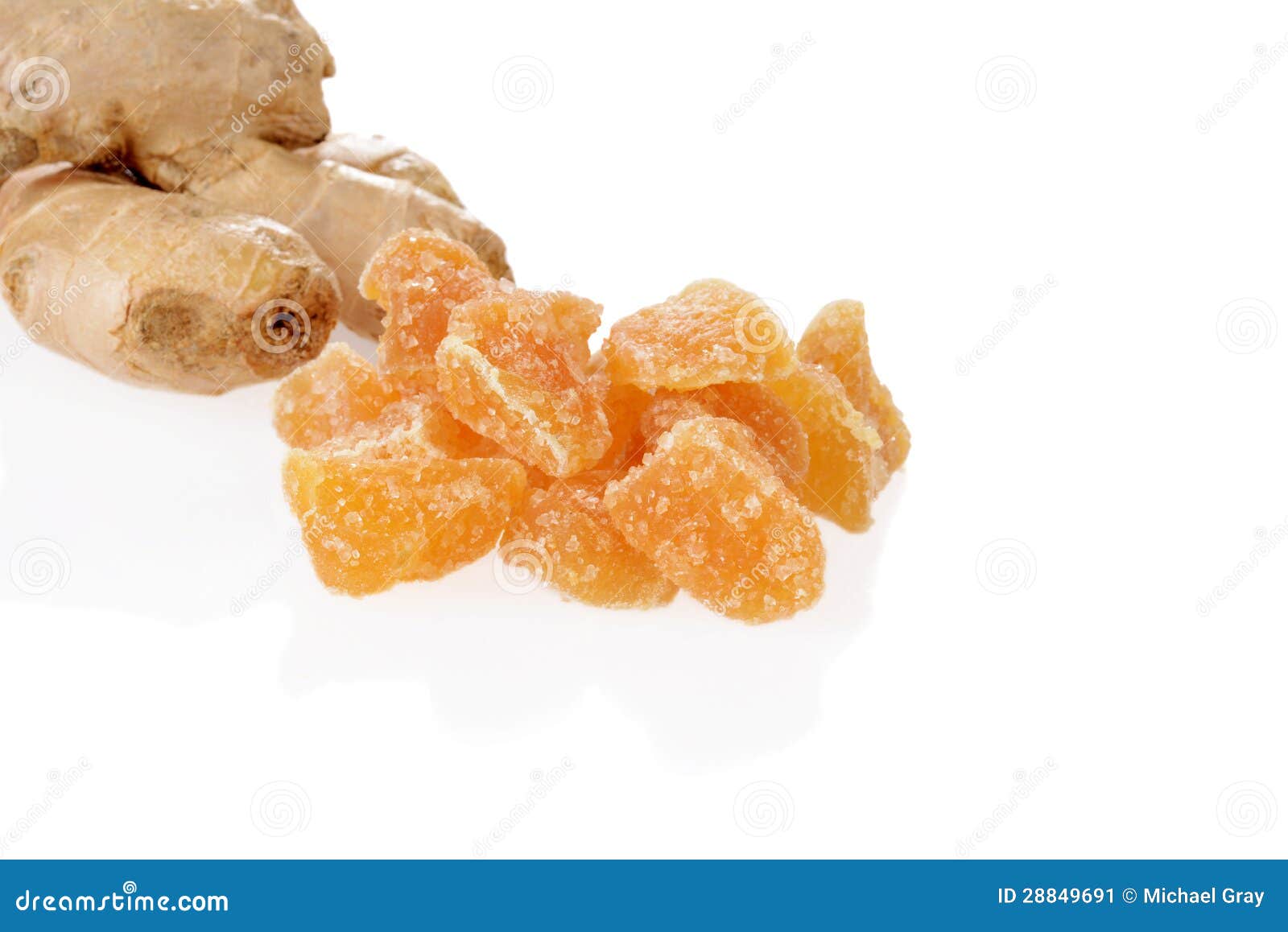 Candied ginger with root stock image. Image of ingredient - 28849691